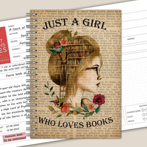 Book Journal, Reading Journal, Badge, Keychain, Bookmark, Mirror ...