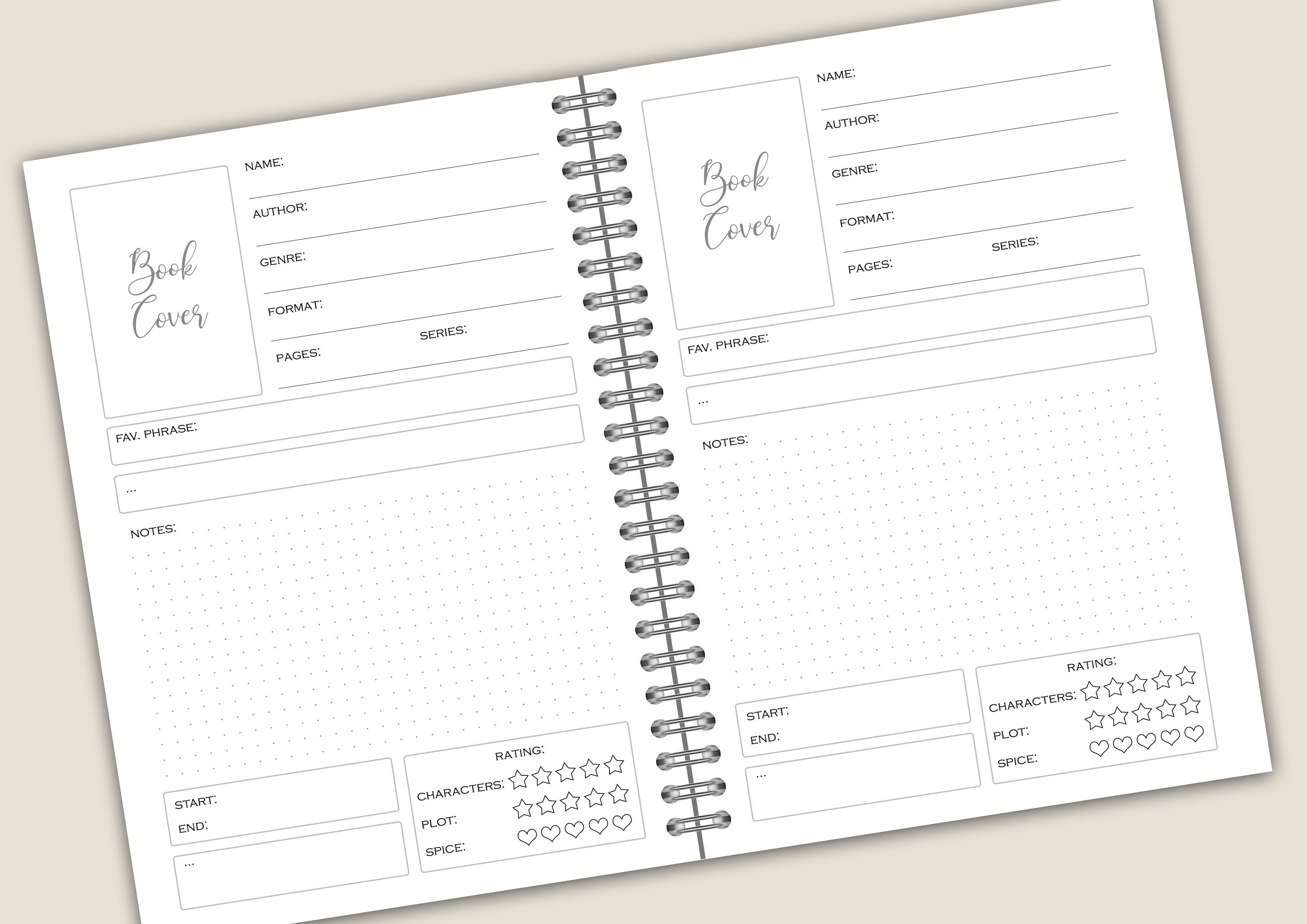 Book Journal, Reading Journal, Reading Planner, Booktok, Reading ...