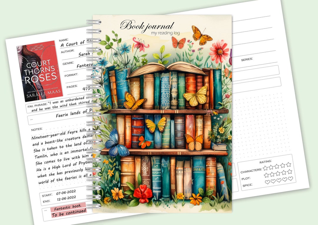 Book Journal, Reading Journal, Reading Planner, Booktok, Reading ...