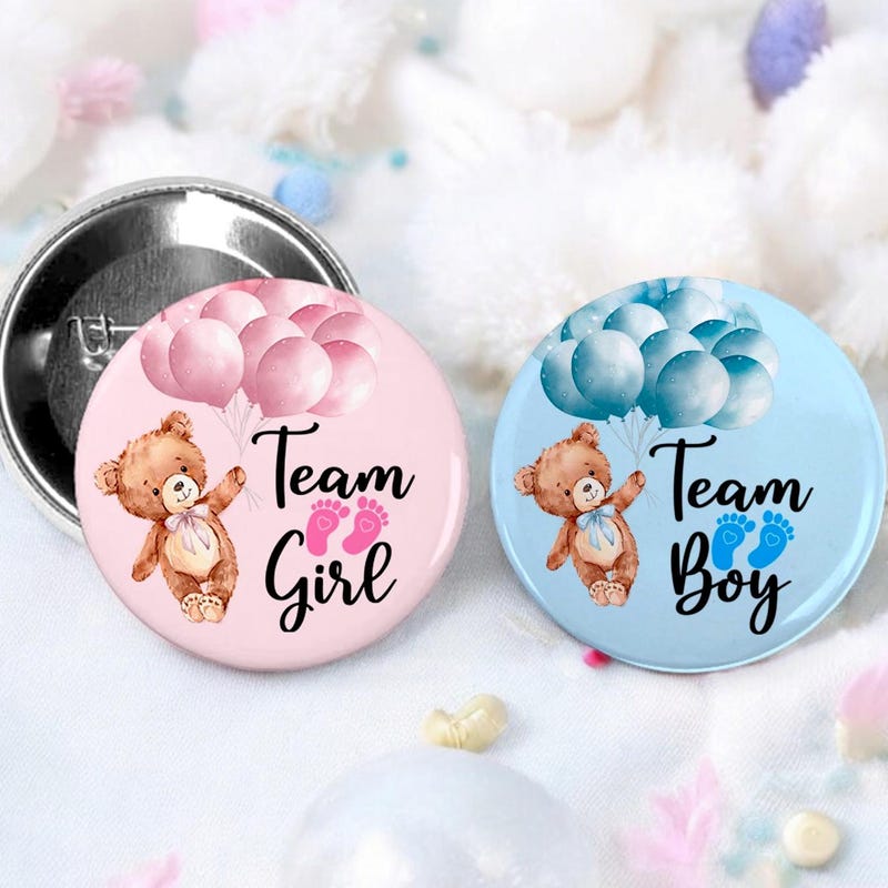 Gender Reveal Button - Etsy