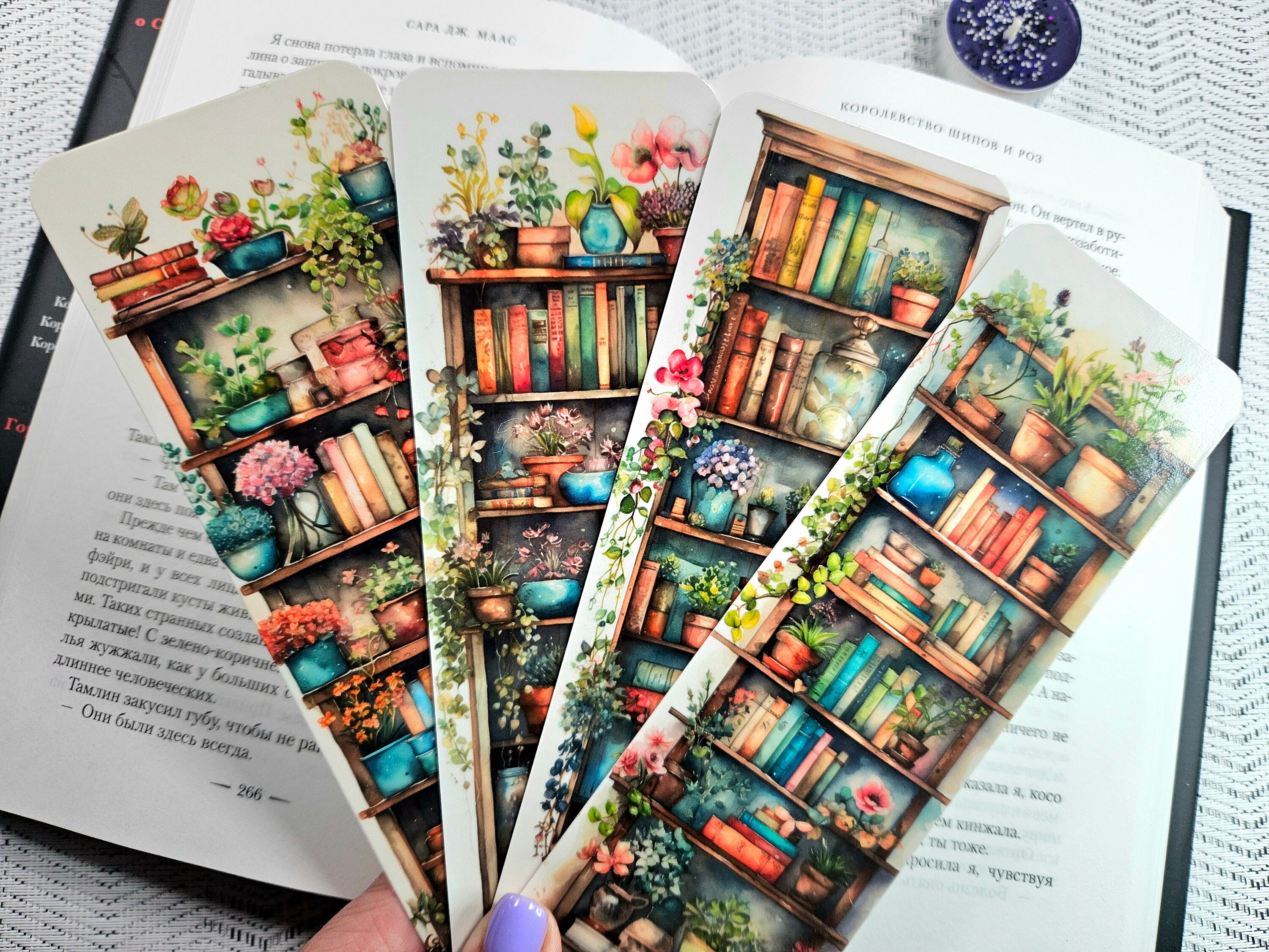 4 Bookmarks Library, Vintage Book Accessories, Reading Accessories ...