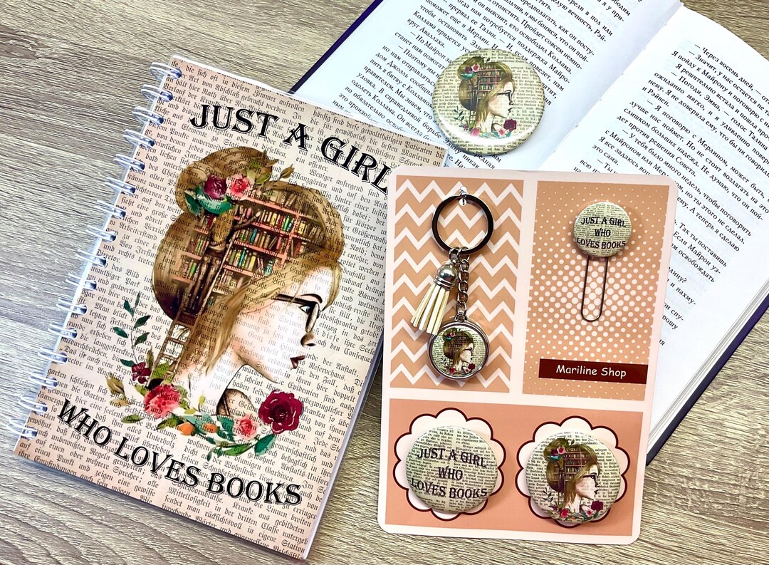Book Journal, Reading Journal, Badge, Keychain, Bookmark, Mirror ...