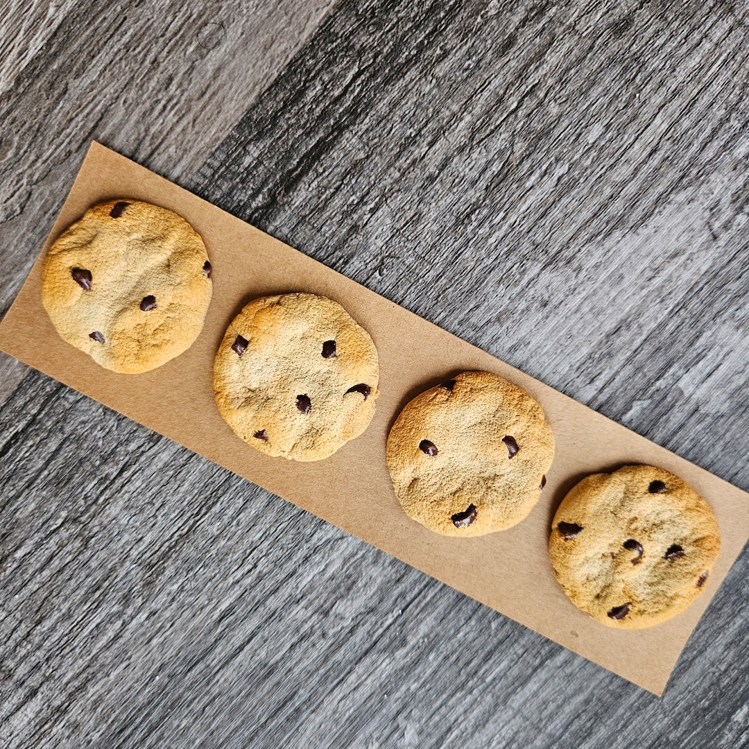 Miniature Chocolate Chip Cookie Magnet Set of 4 for Sticking Papers on ...