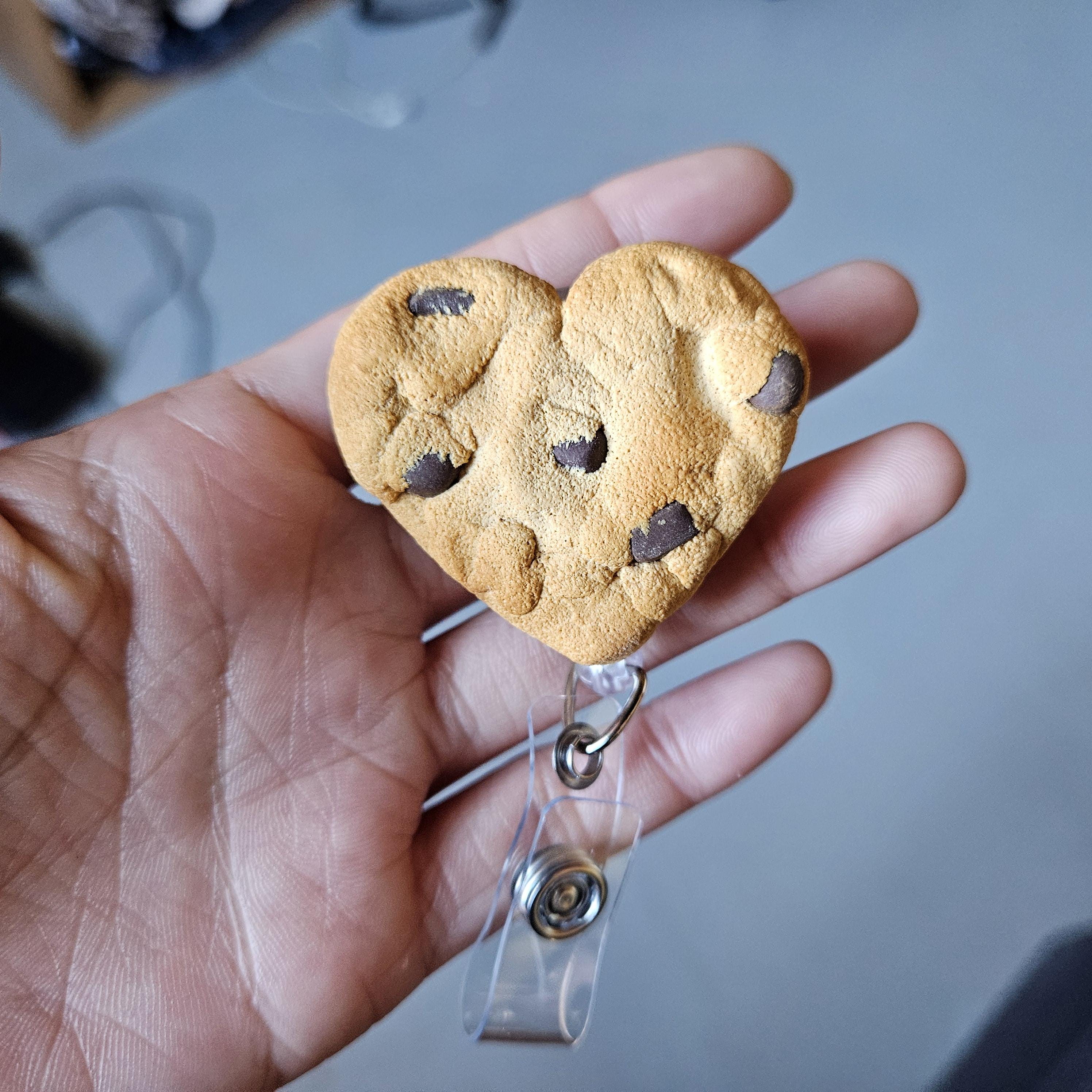 Chocolate Chip Cookie Badge Clip - Etsy