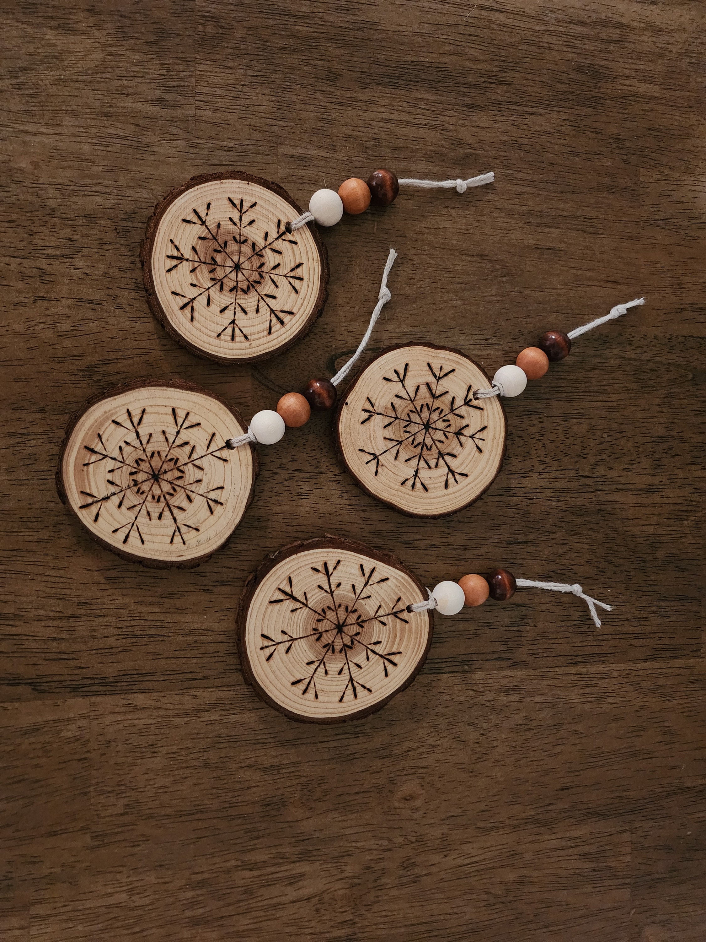 Rustic Wood Christmas Ornaments Personalized Wood Burning Pyrography - Etsy