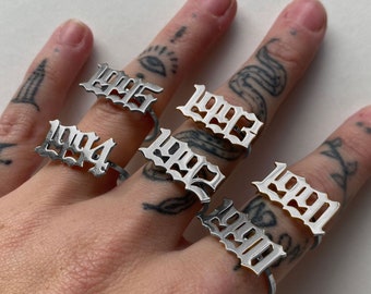 Birth Year Ring | Etsy