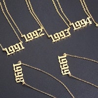 Birth Date Necklace - Etsy