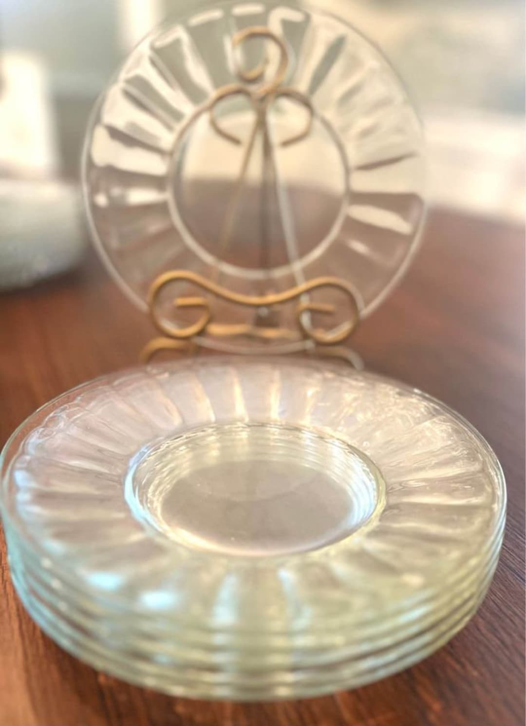 Vintage Anchor Hocking Optic Block Plates 8" Set of 6 - Etsy