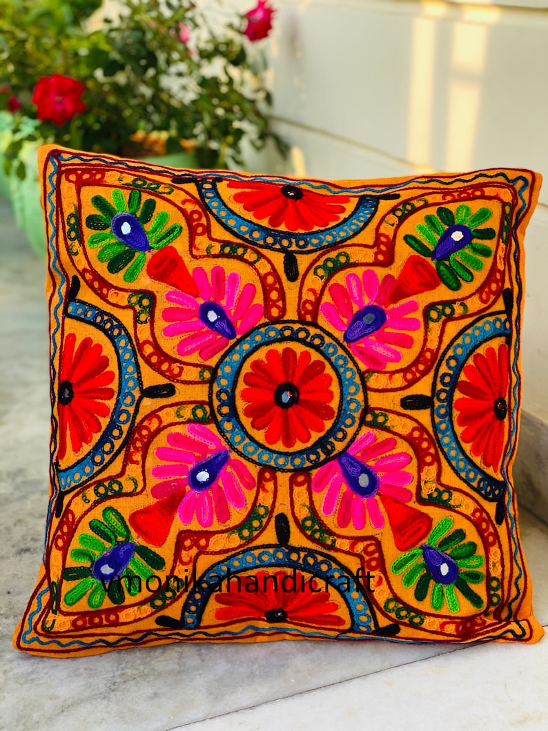 Throw Pillow Covers Mexican Pillow Covers Hand Embroidered - Etsy