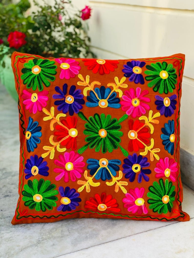 Throw Pillow Covers Mexican Pillow Covers Boho Suzani Cushion - Etsy