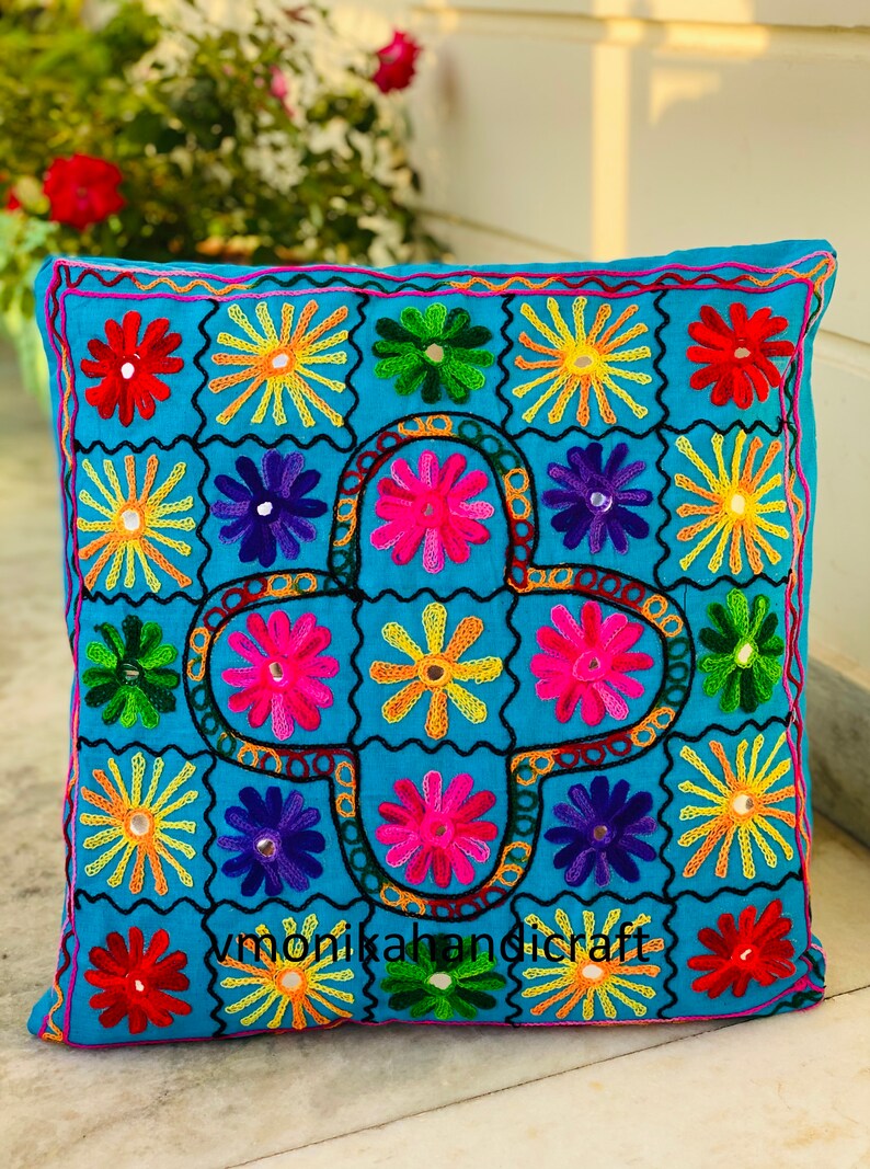 Throw Pillow Covers Mexican Pillow Covers Hand Embroidered - Etsy