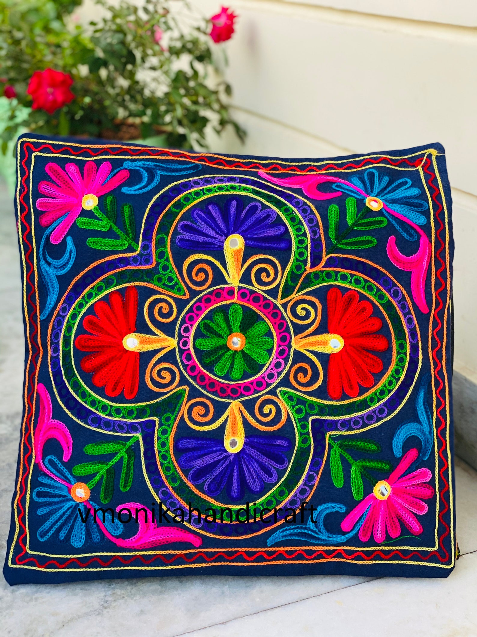 Throw Pillow Covers Mexican Pillow Covers Hand Embroidered - Etsy
