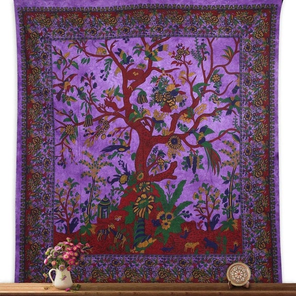 Indian Tree of Life Tapestry - Etsy