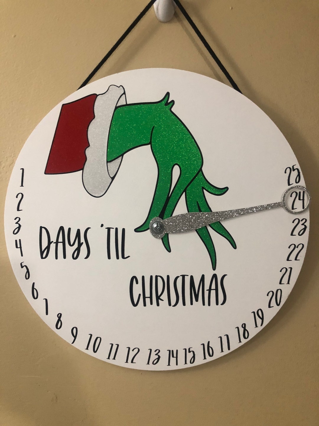 Grinch Countdown Wall Hanger - Etsy