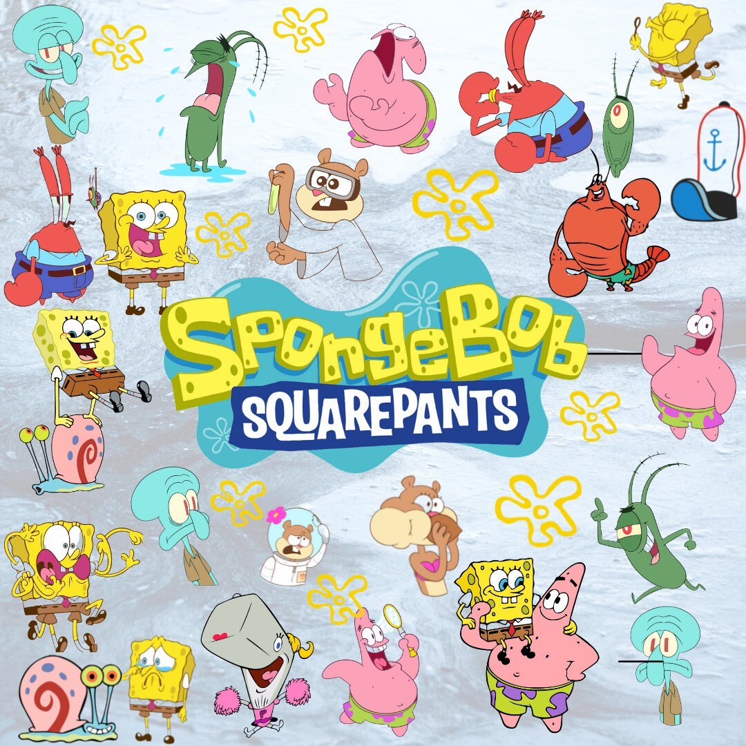 Spongebob Layered SVG CUT FILES | Etsy