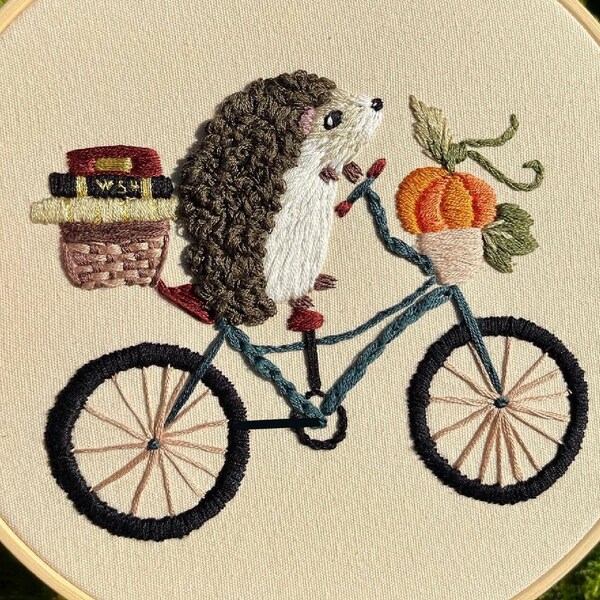 Hedgehog Embroidery - Etsy