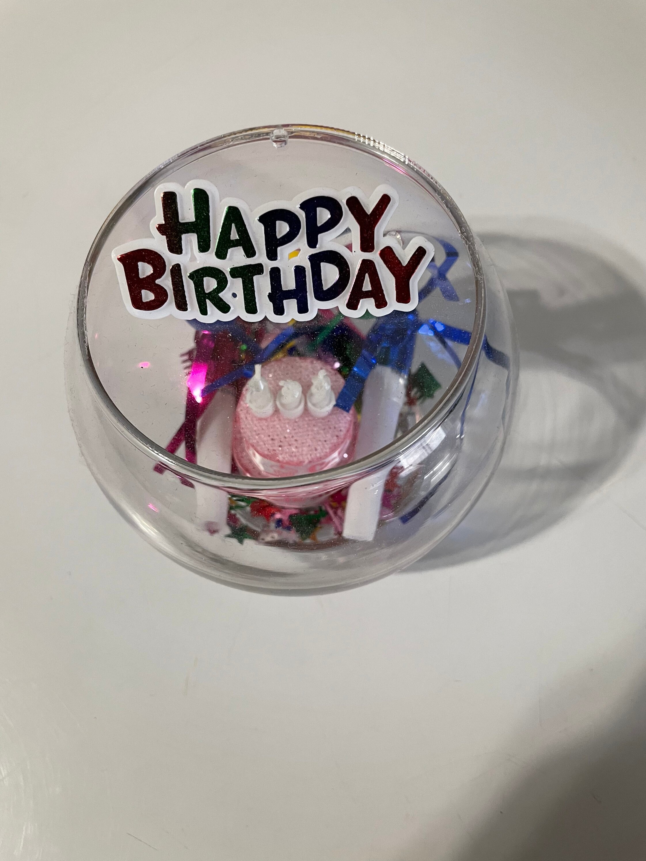Decorative Pink Glitter Birthday Globe. - Etsy