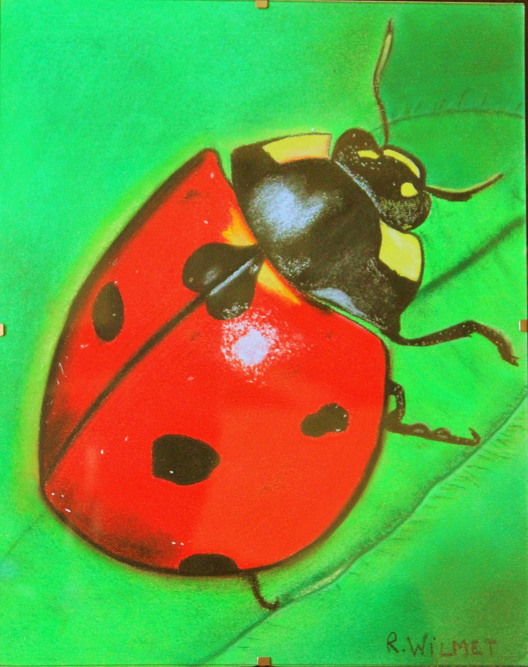 Ladybug Dry Pastel Design - Etsy