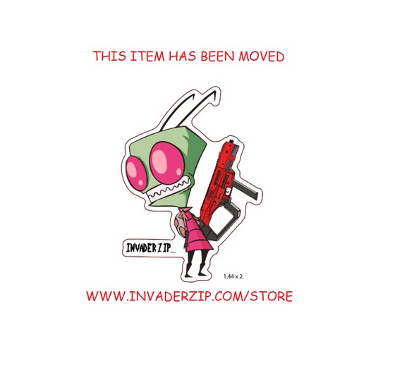 MOVED READ DESCRIPTION Invader Zip Sticker - Etsy