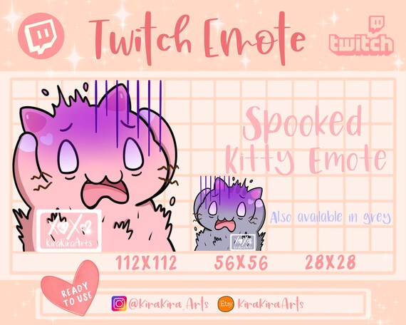 Twitch Emote Spooked Kitty Emote Discord Emote Cat Emote - Etsy