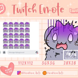 Twitch Emote Spooked Kitty Emote Discord Emote Cat Emote Cute Kawaii ...