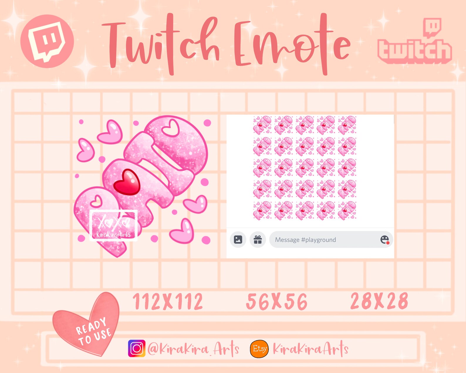 Twitch Emote RAID Emote Pastel Pink Sparkly Watercolour - Etsy Canada