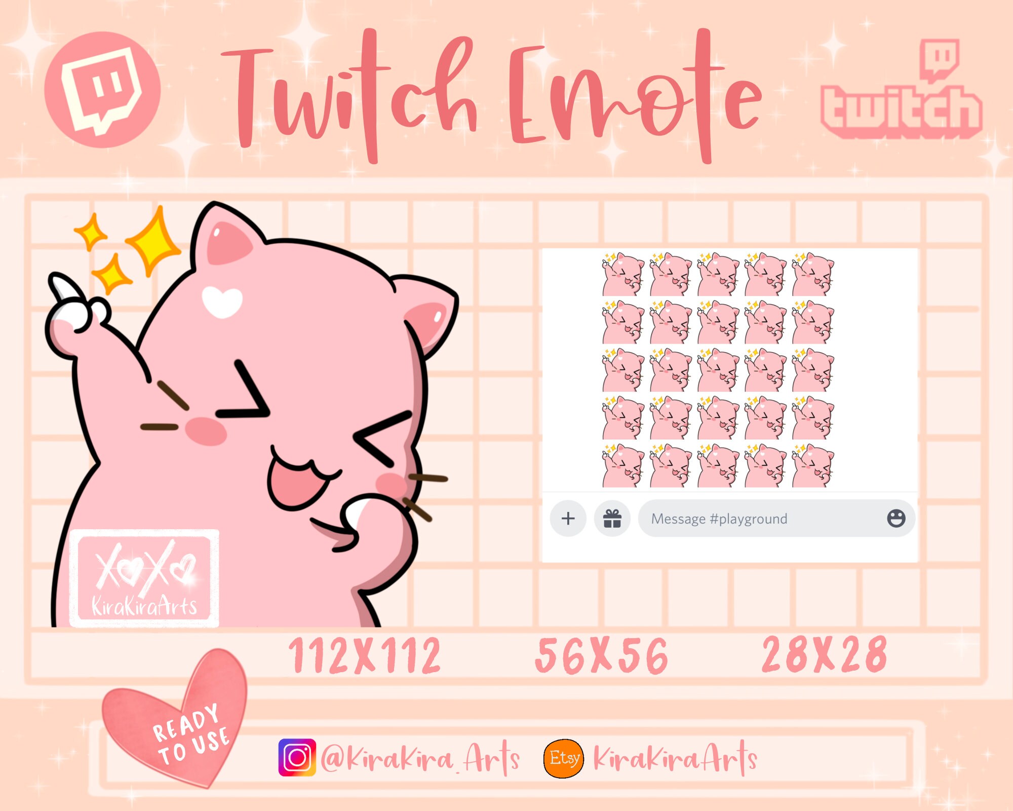 Twitch Emote Oh Yeah Kitty Happy Emote Discord Emote Cat - Etsy