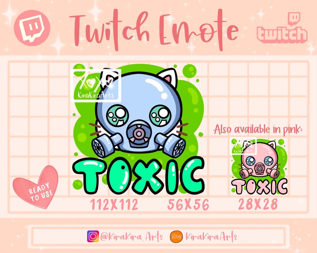Twitch Emote Toxic Emote | Discord Emote | Cat Emote | Kitty Emote ...