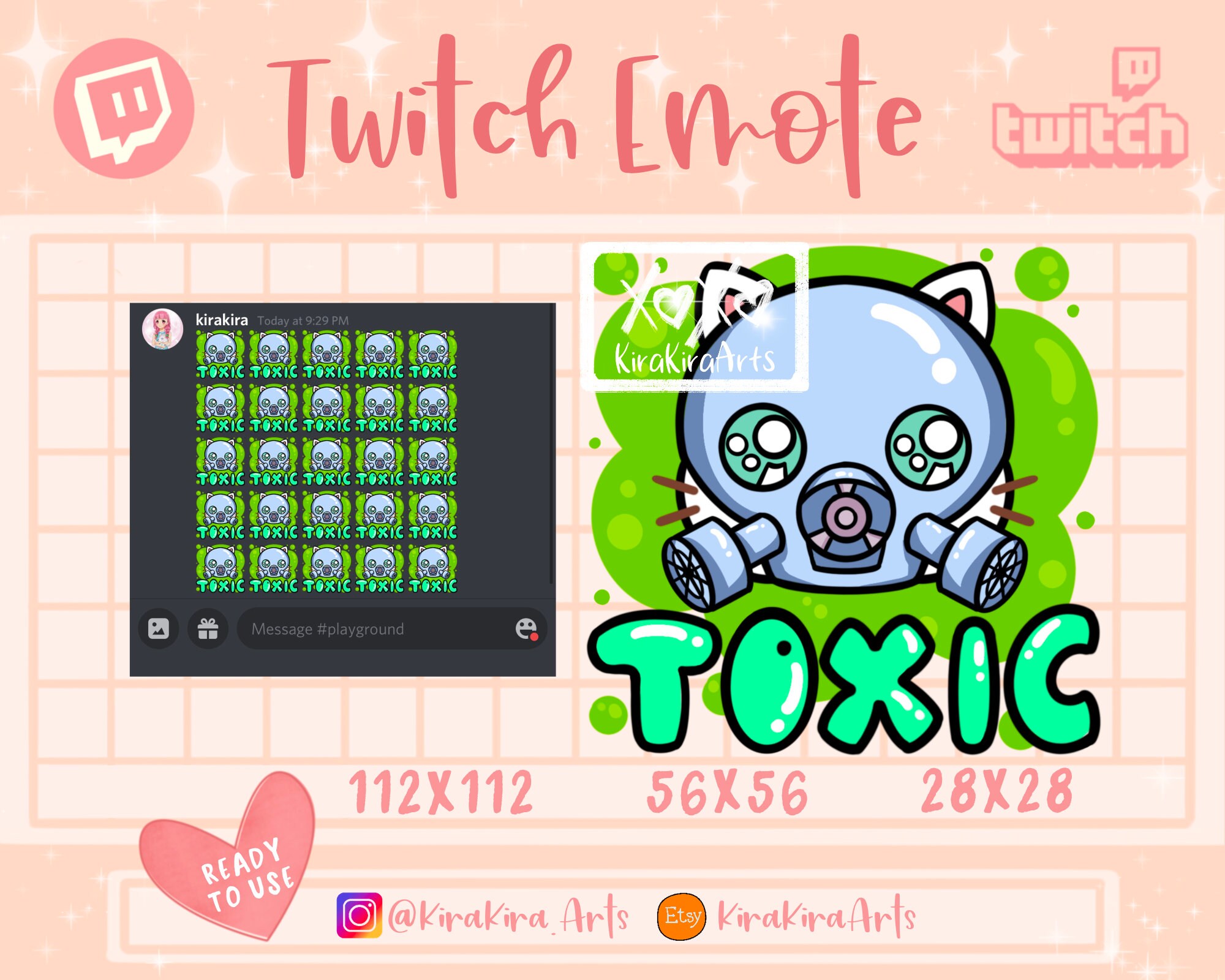 Twitch Emote Toxic Emote Discord Emote Cat Emote Kitty Emote Cute ...