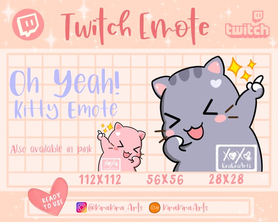 Twitch Emote Oh Yeah Kitty Happy Emote Discord Emote Cat - Etsy Finland