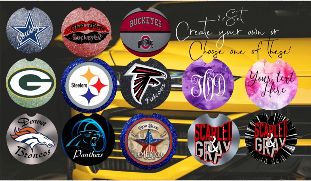 Car Coasters | Sports Logo | Personalized | Gift for New Car Driver ...