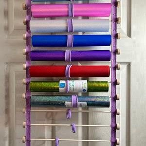 Vinyl Storage for Craft Room | Vinyl Roll Over Door Storage | Rack for ...