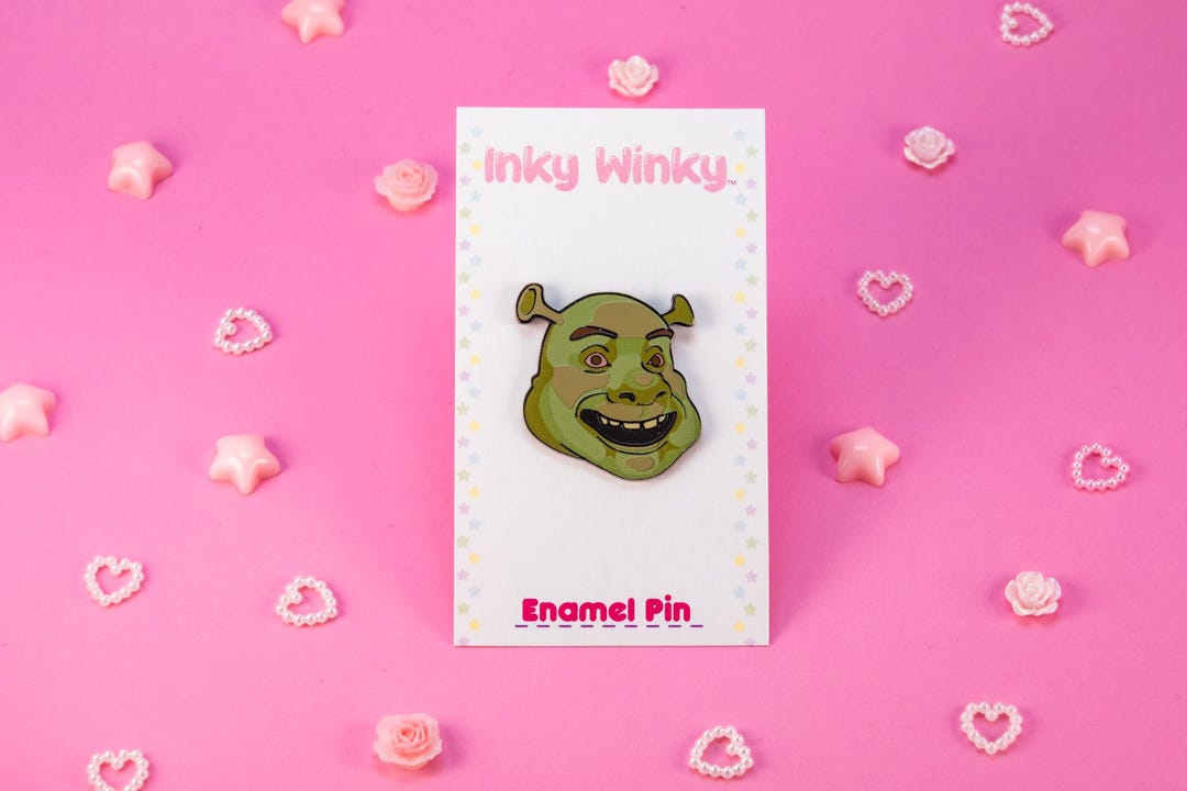 Shronk Enamel Pin | Cartoon Themed Pin | Quirky Pin | Clothing ...
