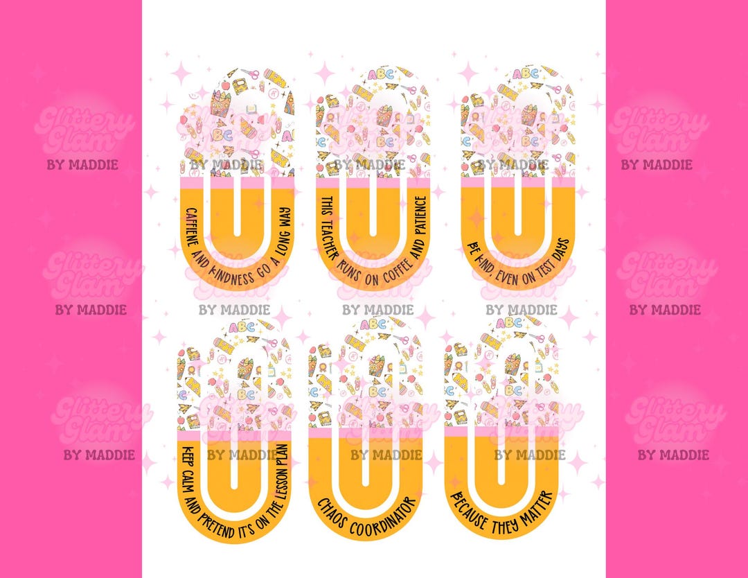 Sassy Teacher Sayings Jumbo Paperclip Sublimation File (digital ...