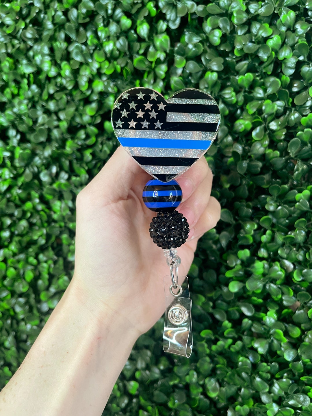 Thin Blue Line Badge Reel, Back the Blue, Police Badge Reel, Police ...