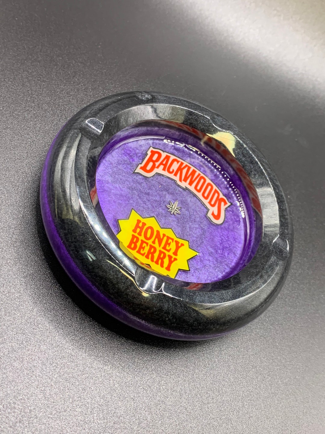 Honey Berry Backwoods Ashtray, Purple & Black Resin Backwoods Ashtray ...
