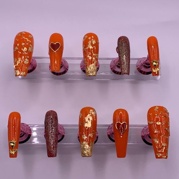 Fall Press on Nails - Etsy