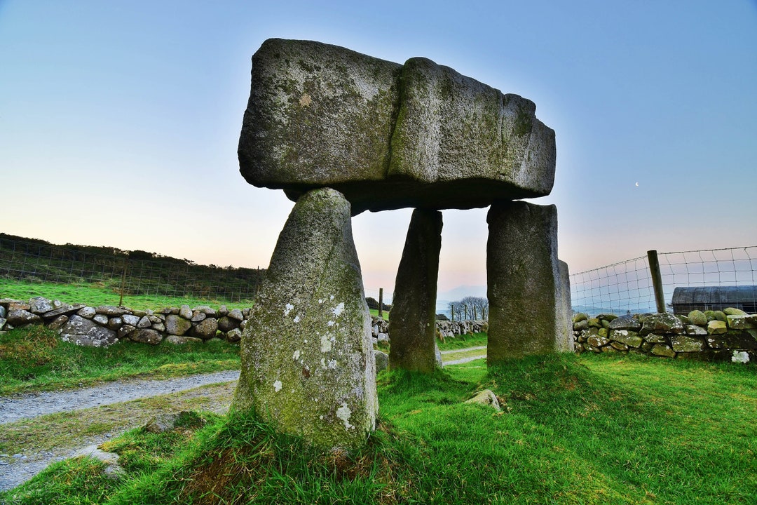 Photograph of Legananny Dolmen, Neolithic Megalith, Standing Stones ...