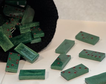 Christmas Dominoe Set. Deluxe Dominoes. Resin Dominoes. Board Games ...