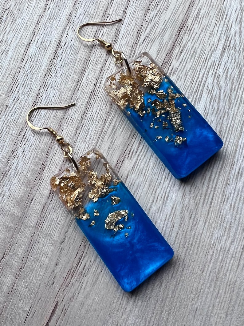 Resin Earrings - Etsy