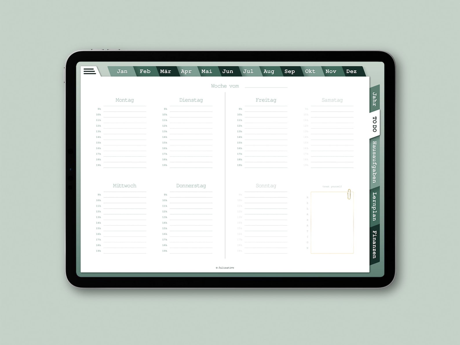 Digitaler Planer/Kalender Deutsch 2021 digital planner german - Etsy.de