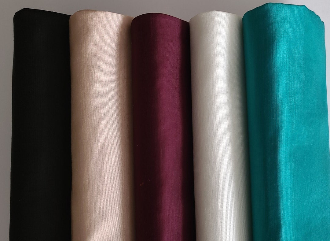 Silk Satin Linen Fabric Blend - Heavy Weight, 44" Wide - Sold by Half ...