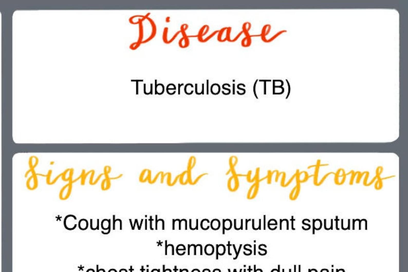 TB Study Sheet - Etsy