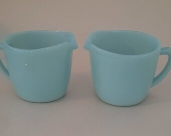 Turquoise Fire King Bowls - Etsy