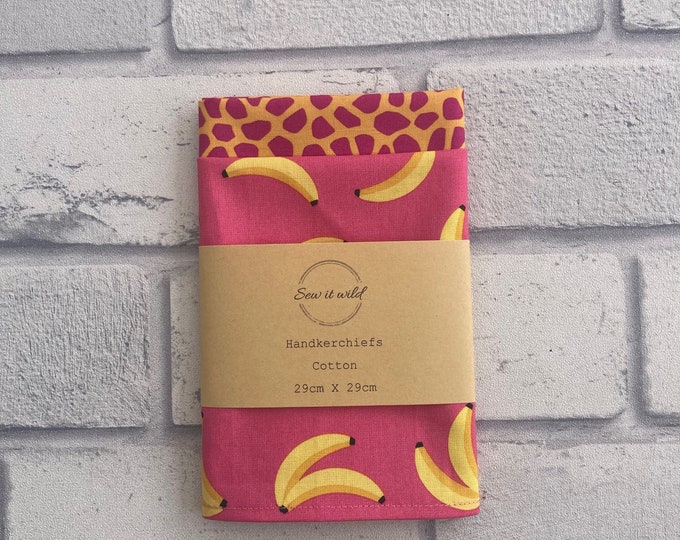 Hankies/handkerchiefs. Bananas. Fun Print Cotton Hankies Pair. Women's ...