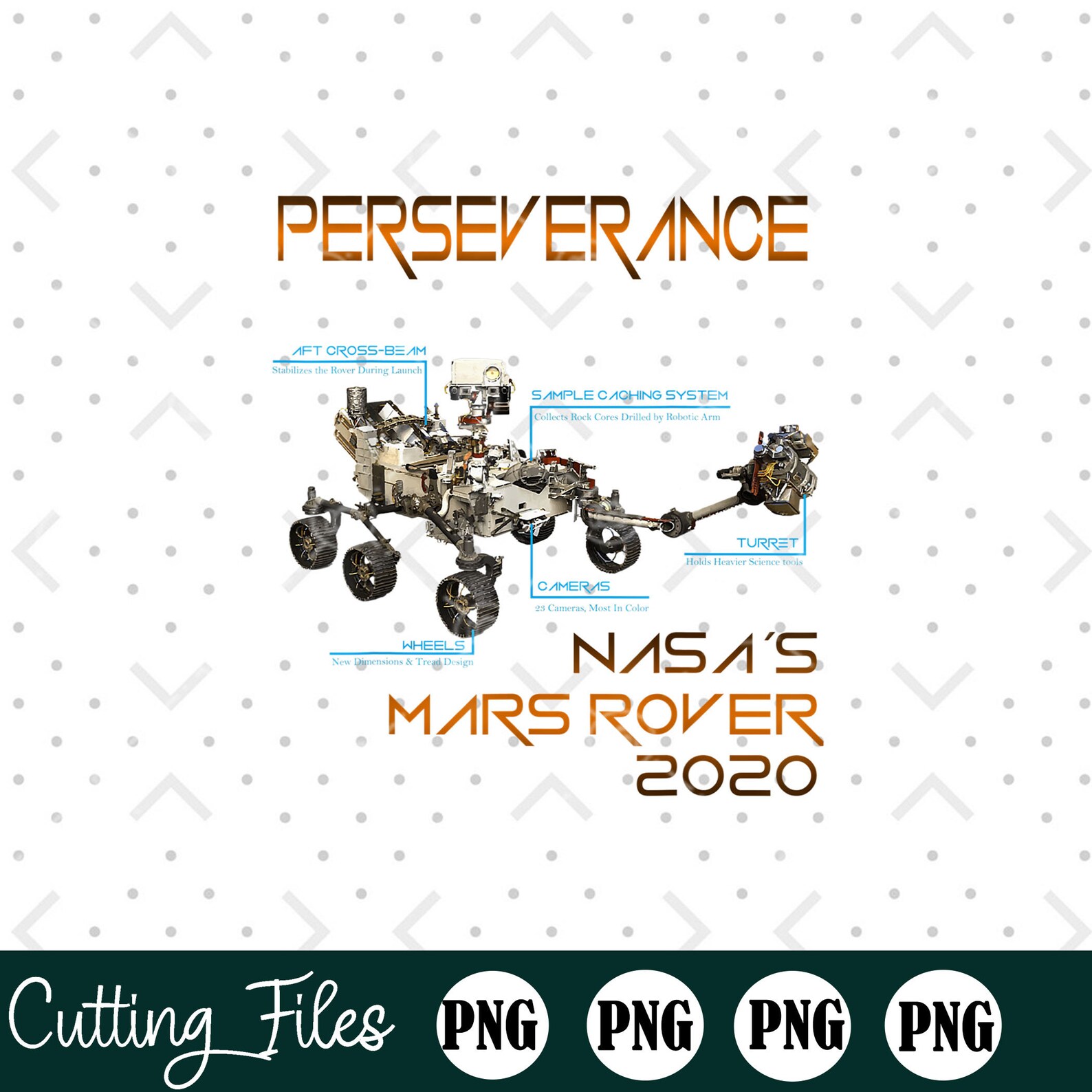 Perseverance Png Nasa's Mars Rover PNG 2020 PNG NASA | Etsy