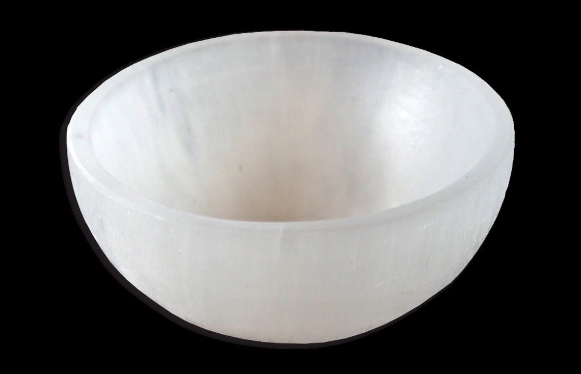 Pure Selenite Bowl Gemstone and Crystal Charging Bowl Reiki - Etsy UK