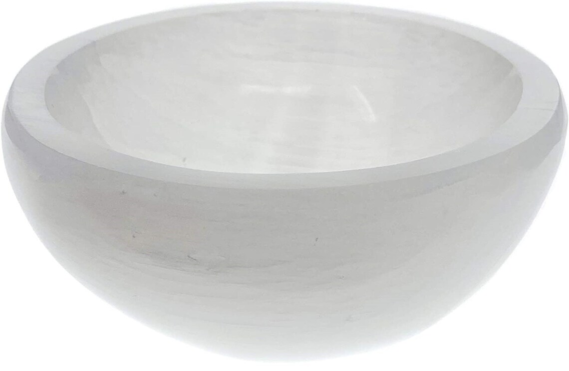 Pure Selenite Bowl Gemstone and Crystal Charging Bowl Reiki - Etsy UK
