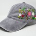 Cactus Theme Baseball Cap Hand Embroidered Handmade Wash - Etsy
