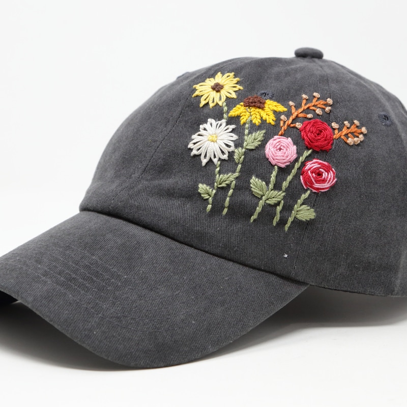 Flower Baseball Cap - Etsy